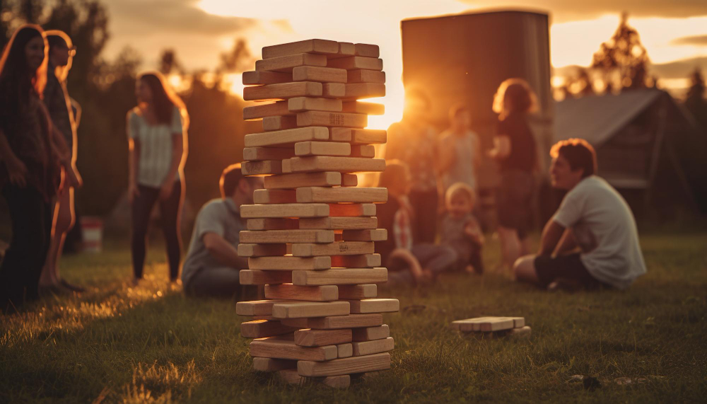 Shop Sunnylife Giant Jumbling Tower Lawn Games: The Ultimate Outdoor ...